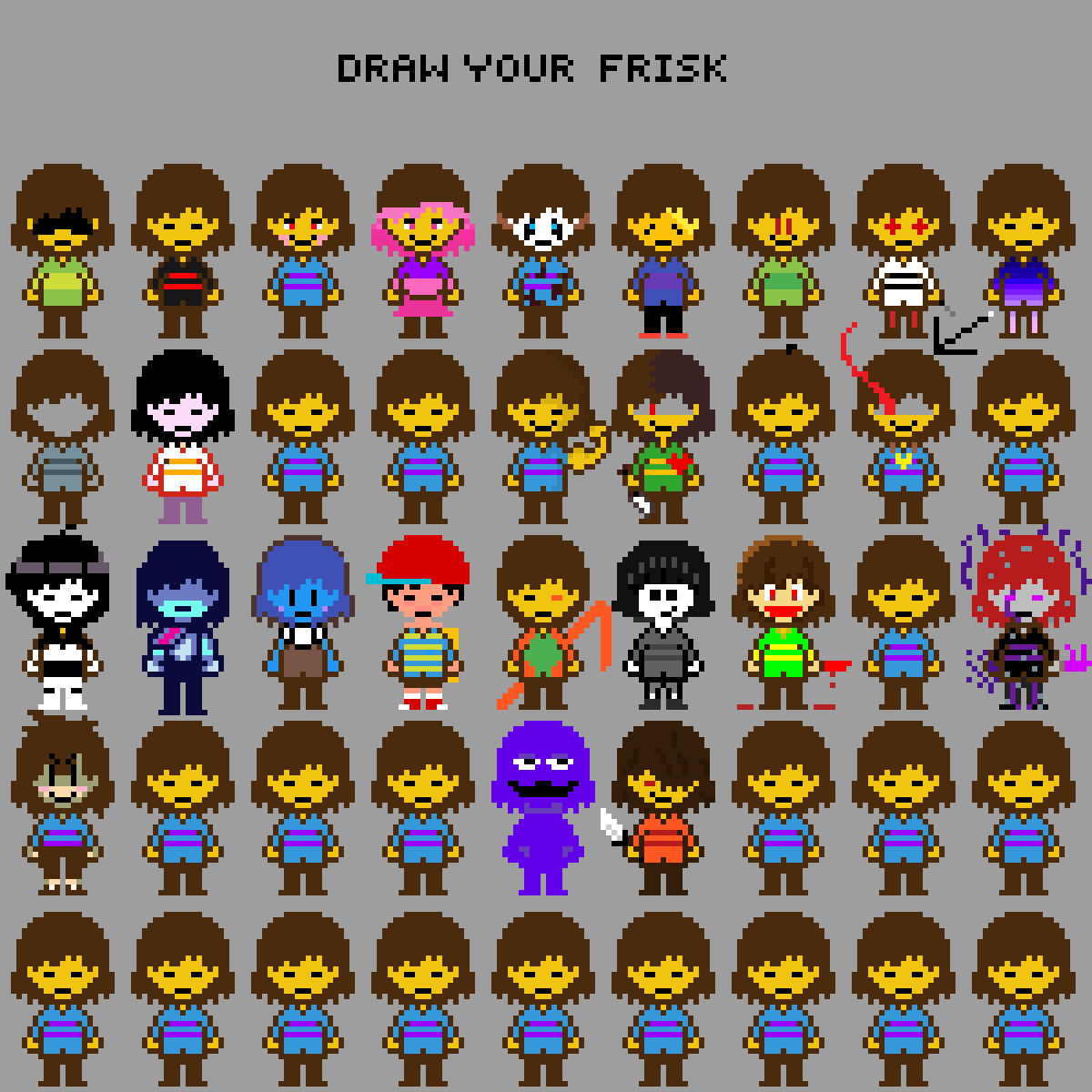 Pixilart - MAKE YOUR OWN FRISK! by Octopie34