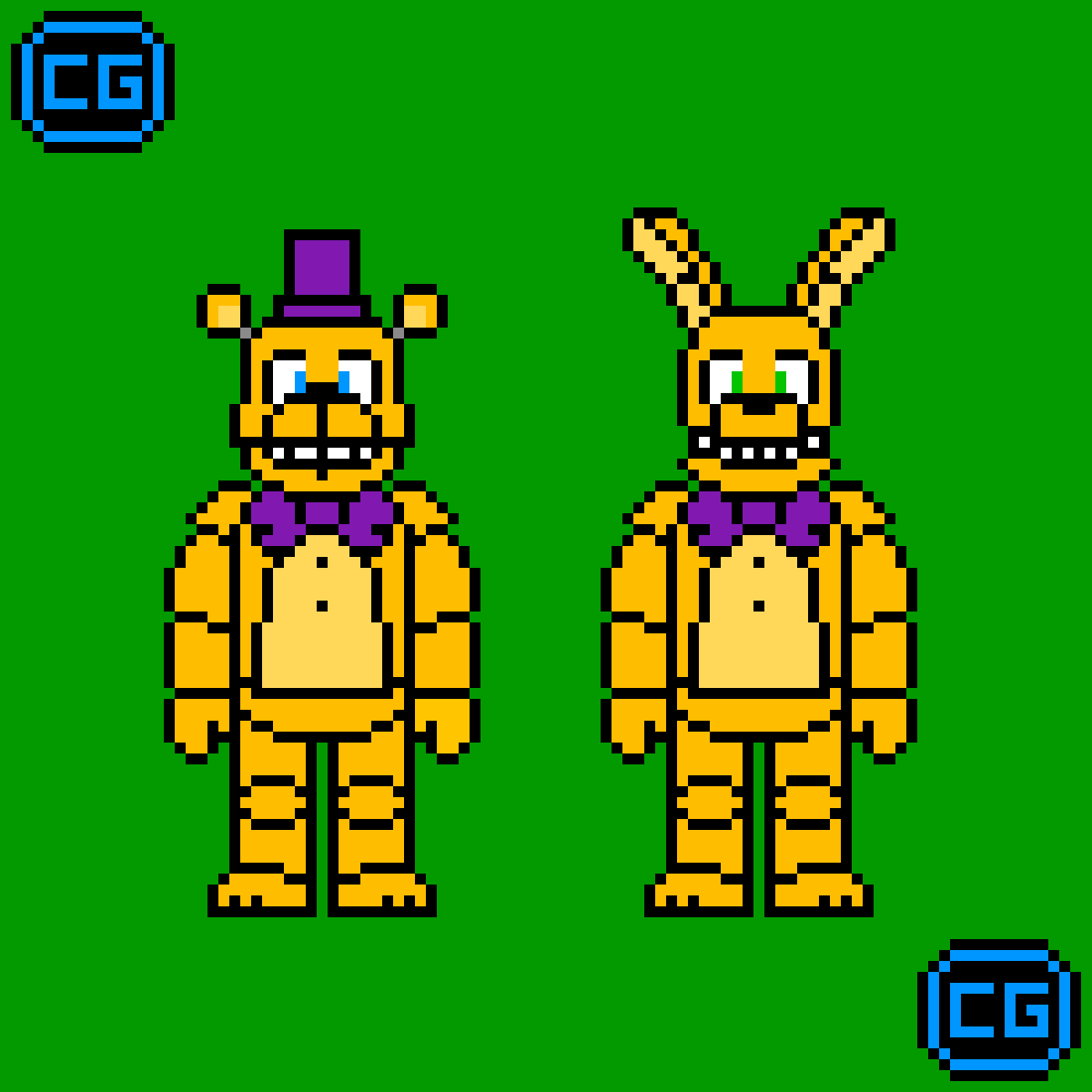 Pixilart - Fredbear and Spring Bonnie by SpongeChris