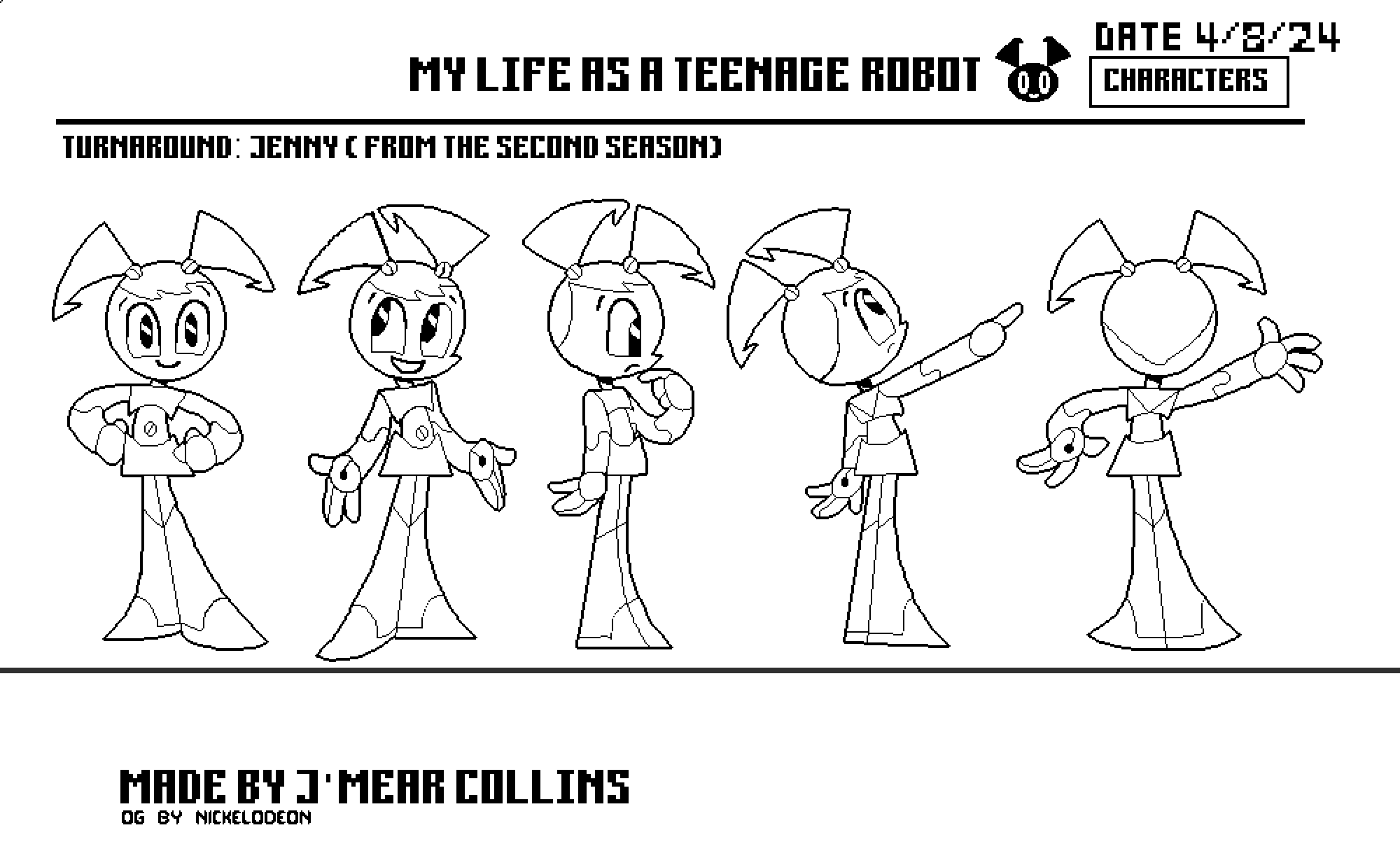 Editing Jenny Wakeman full turnaround base - Free online pixel art ...