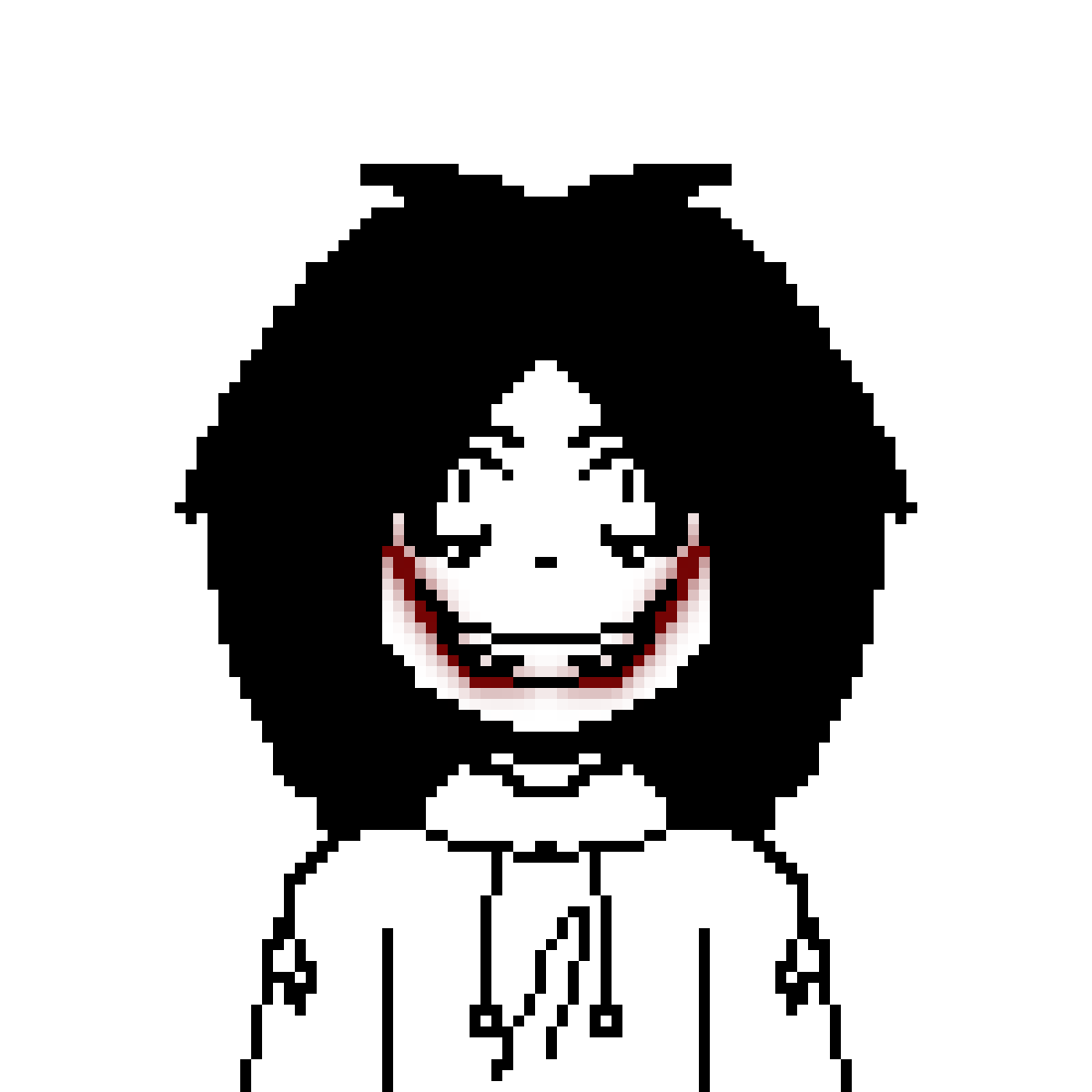 Jeff The Killer Minecraft Pixel Art