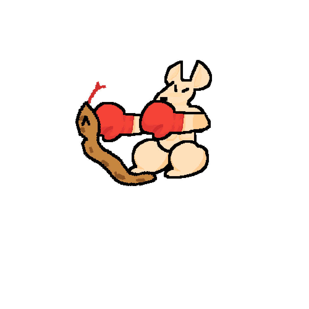 Pixilart - boxing kangaroo vs snake by Axolotl-cat