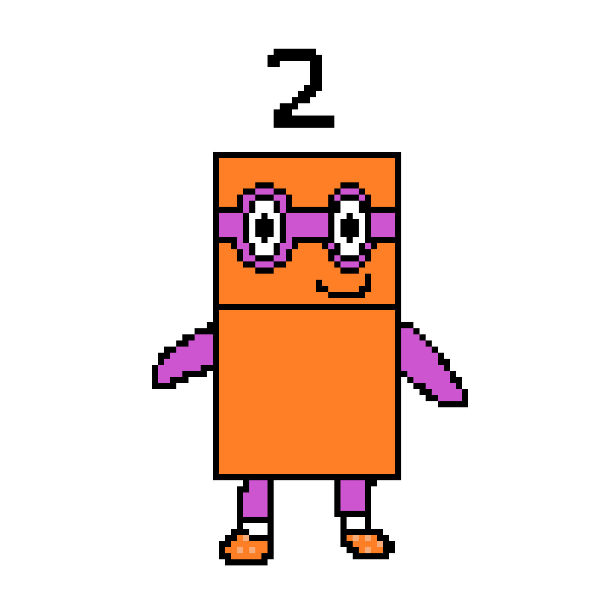 Pixilart - Numberblock 2 fanart by CartoonyFanart8