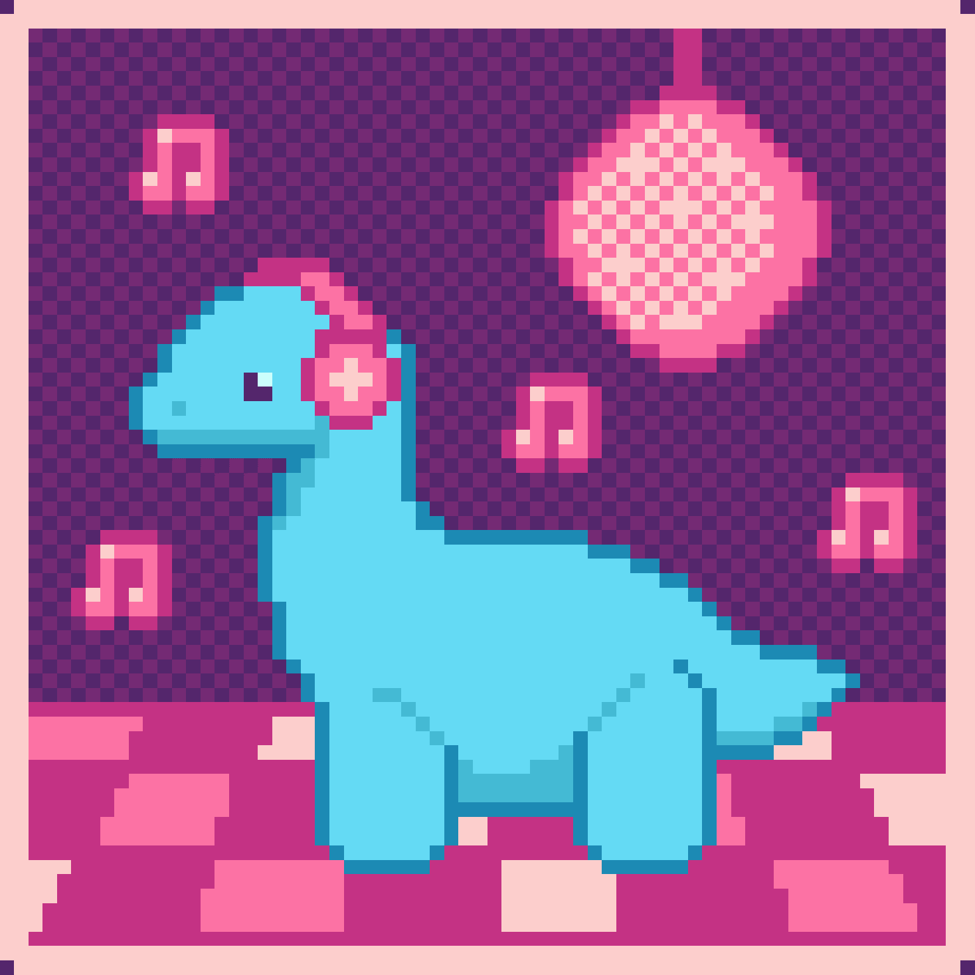 Pixilart - Disco Dino by Squeepy