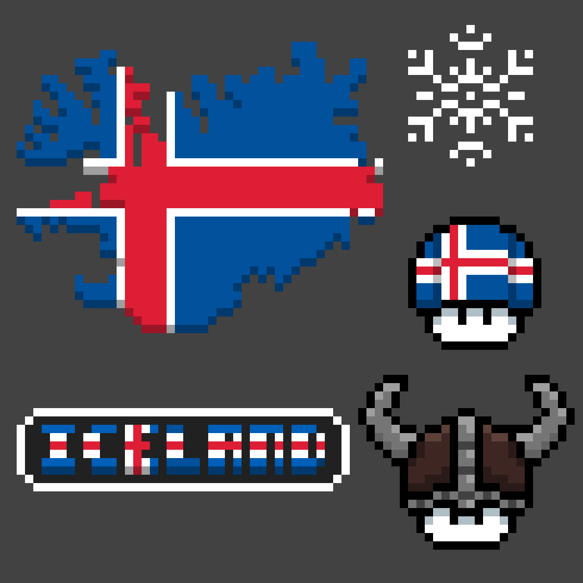 Pixilart - Iceland Map Pixelart by Danarchery48