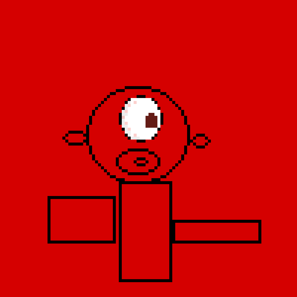 Pixilart - square cyclops monkey by DragonKurt
