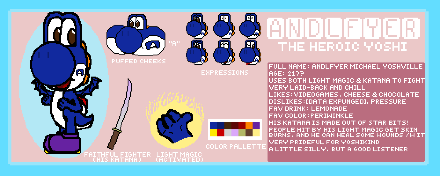 Pixilart - Reference Sheet for my Yoshi OC by Andlfyer