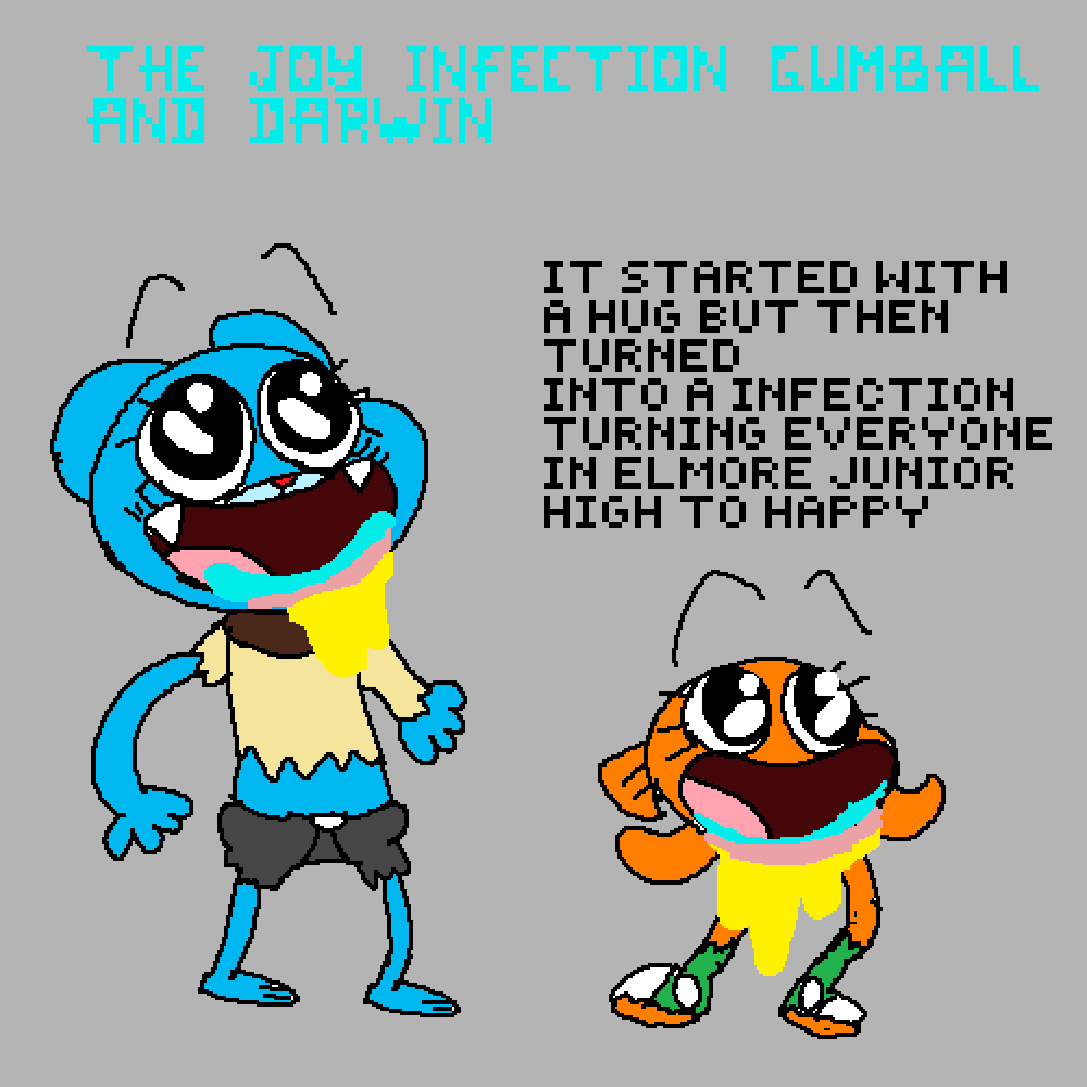 Pixilart - Joy infection gumball and darwin by DrawnArt