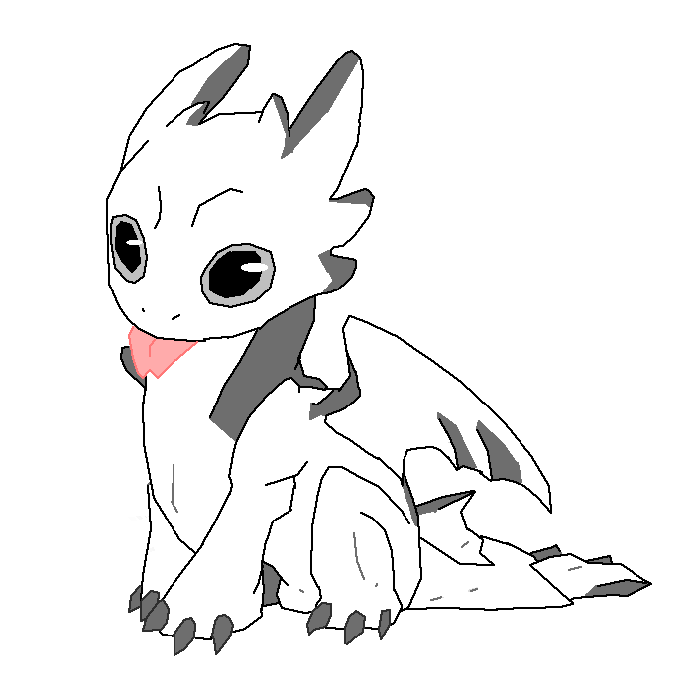 Pixilart - baby night fury base by Pheonixspirit01