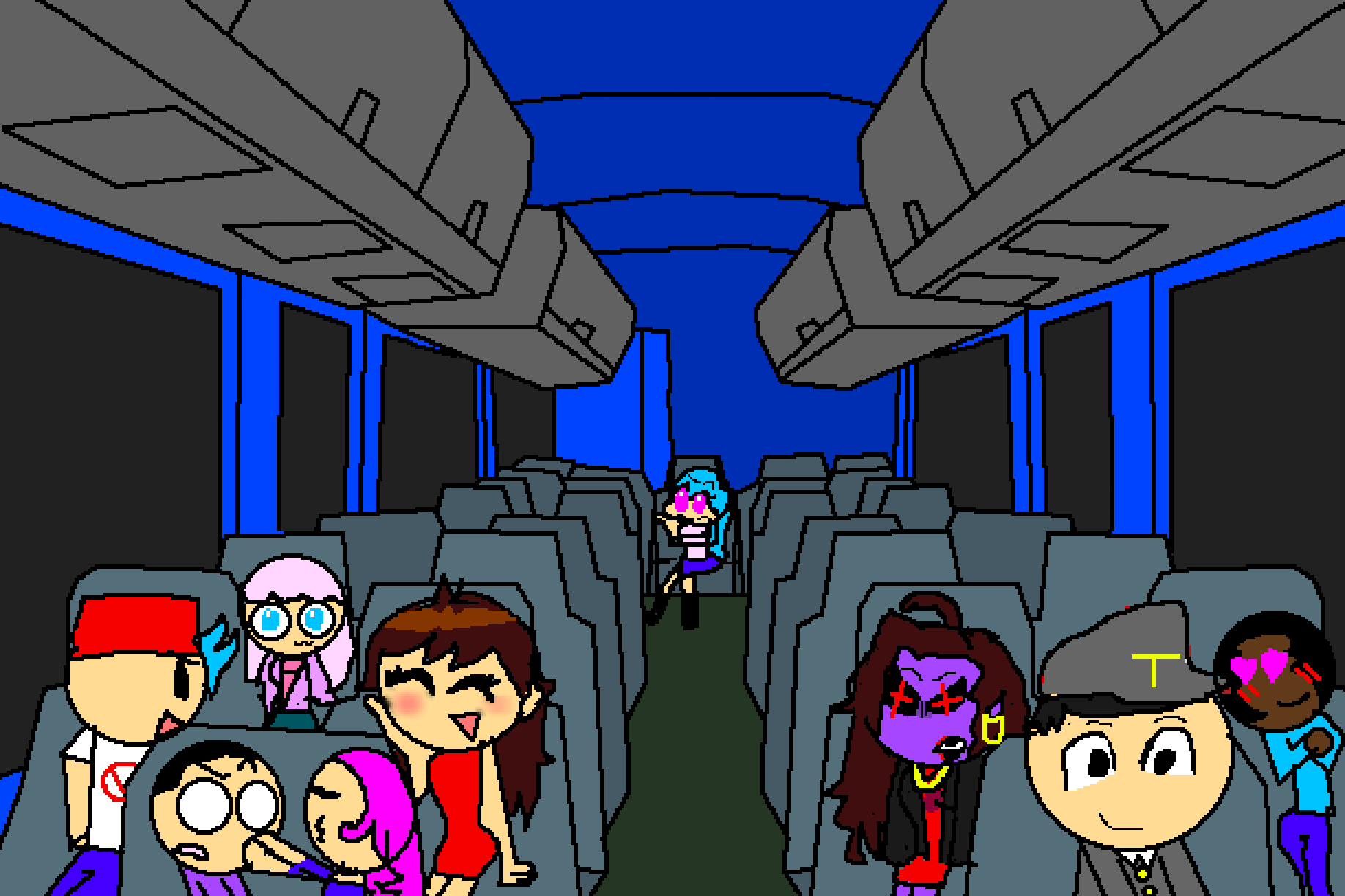 Pixilart - when fnf players are on the train. by Levi28