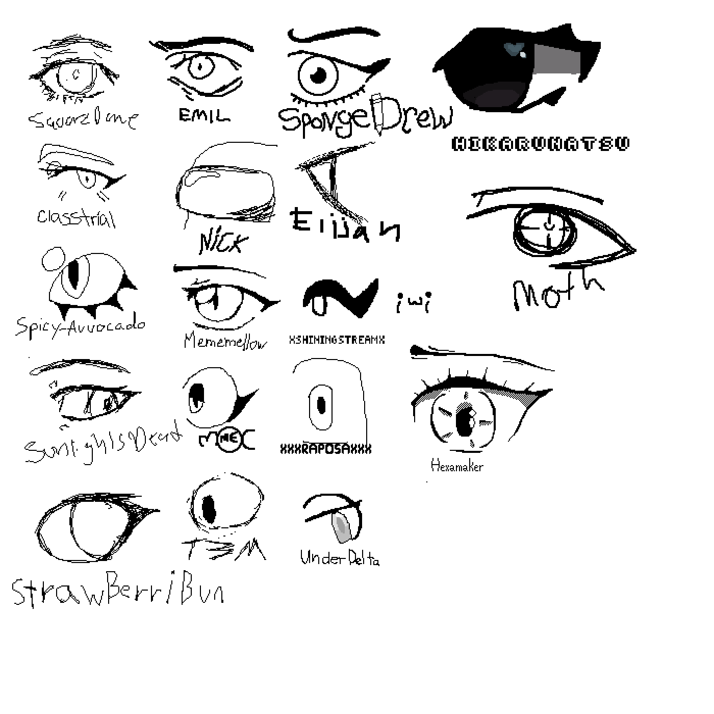 Pixilart How Do U Draw Eyes By Hex A Maker