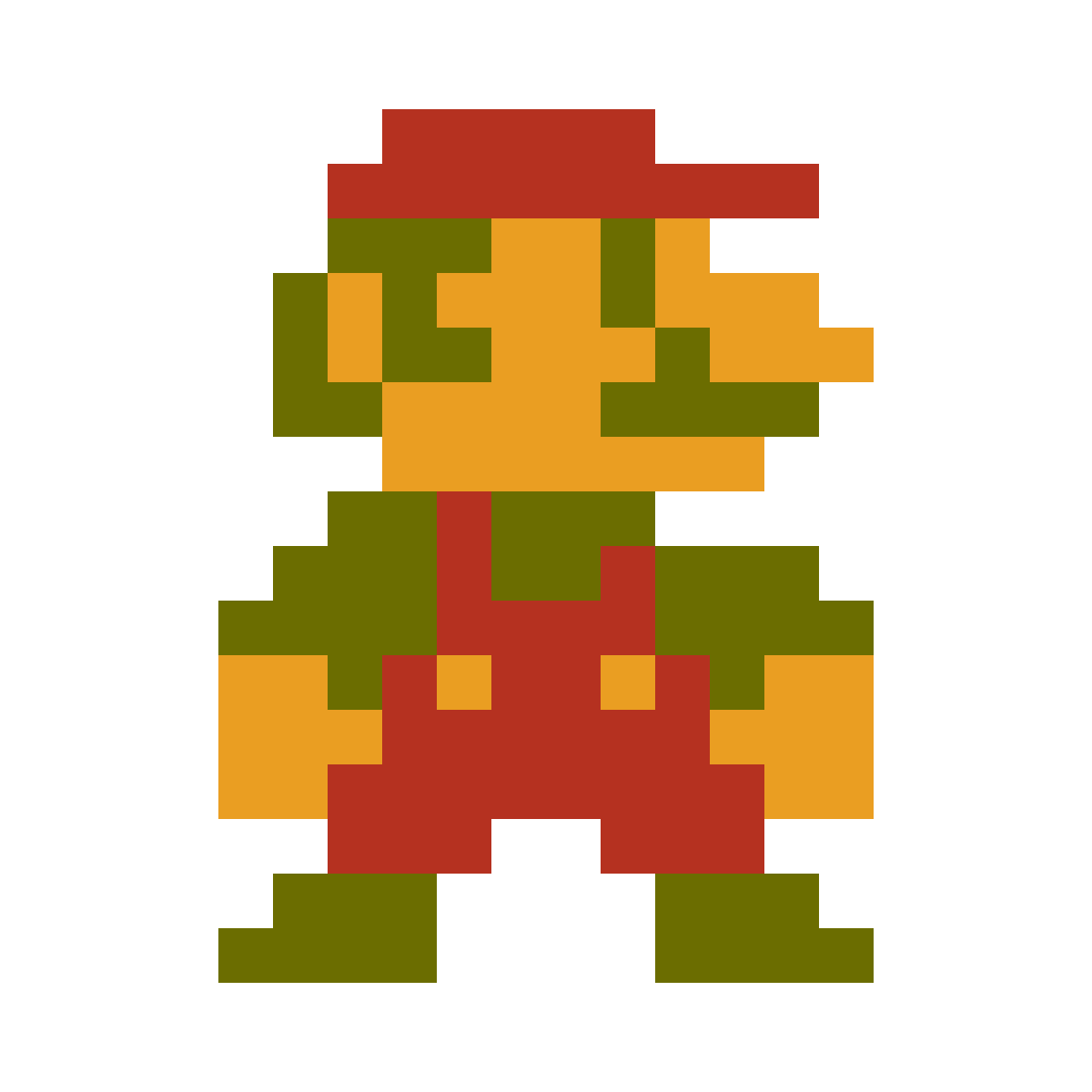 Pixilart - Small Invisible Mario (Super Mario Bros.) by Geean