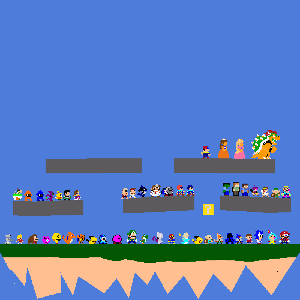 Pixilart - super smash bros 8 bit portrait by spy26