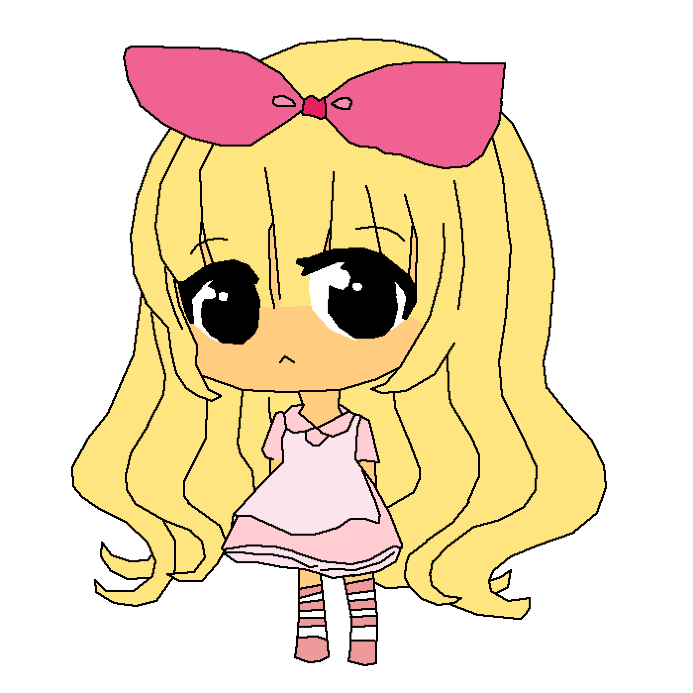 Pixilart - pink Alice in Wonderland by CatzRules