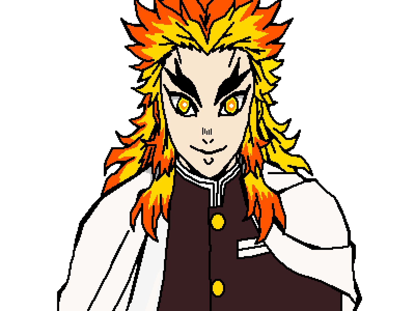 Pixilart - Kyojuro Rengoku Base by ultraparrot