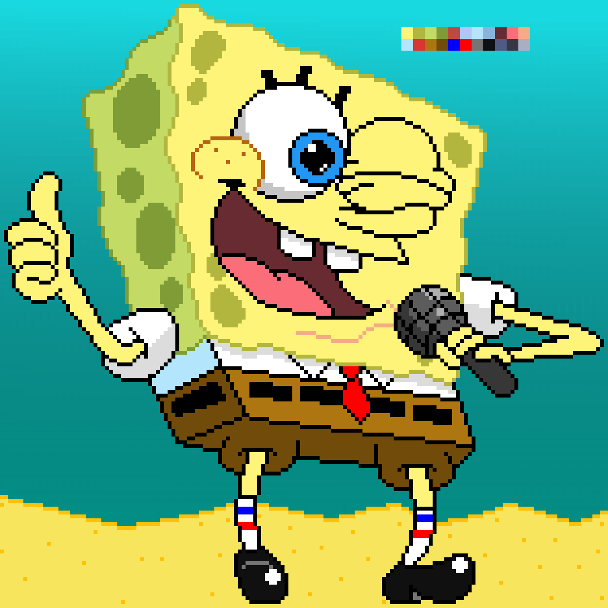 Pixilart - FNF SpongeBob by Artisfunlol123