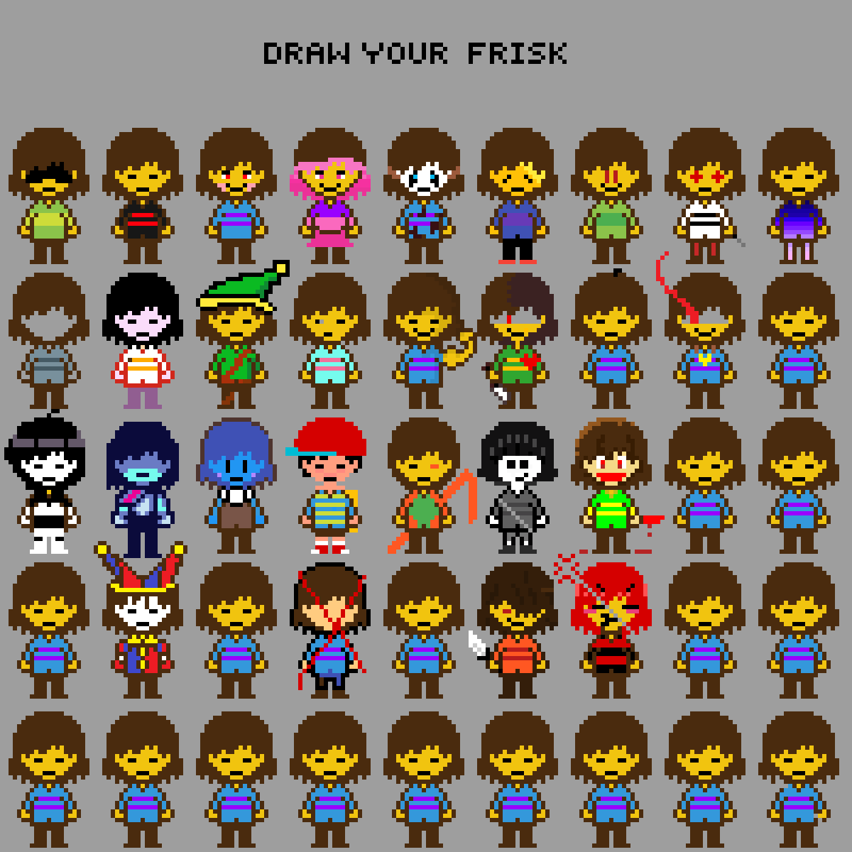 Pixilart - MAKE YOUR OWN FRISK! by AnibalPix