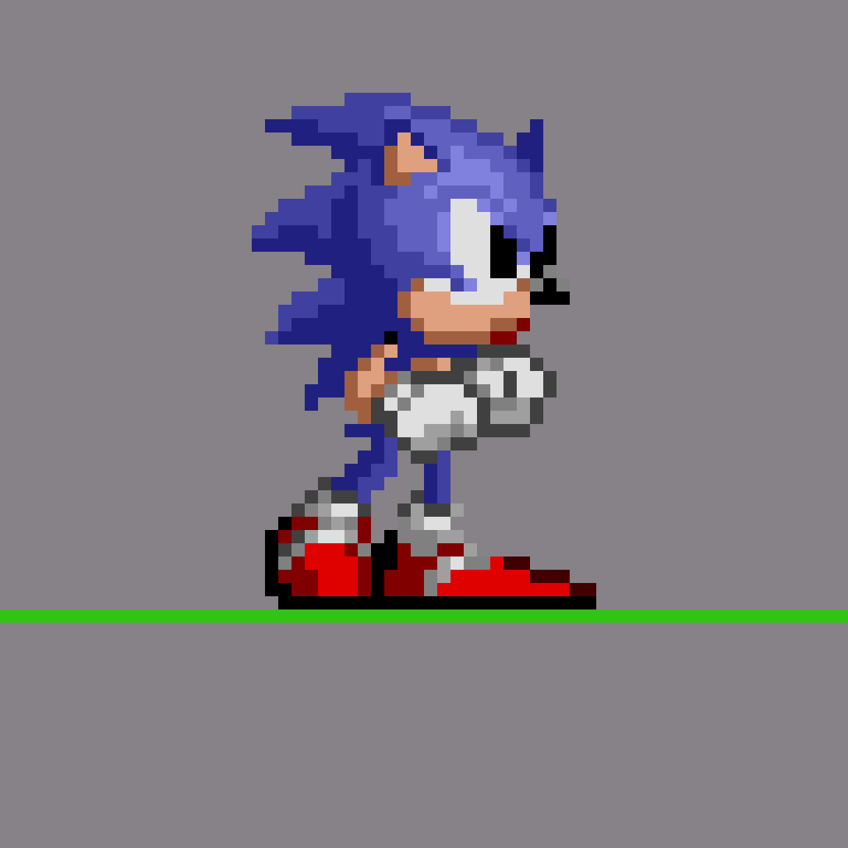 Pixilart - Sonic 1: Sonic Advance idle by Chris-oc