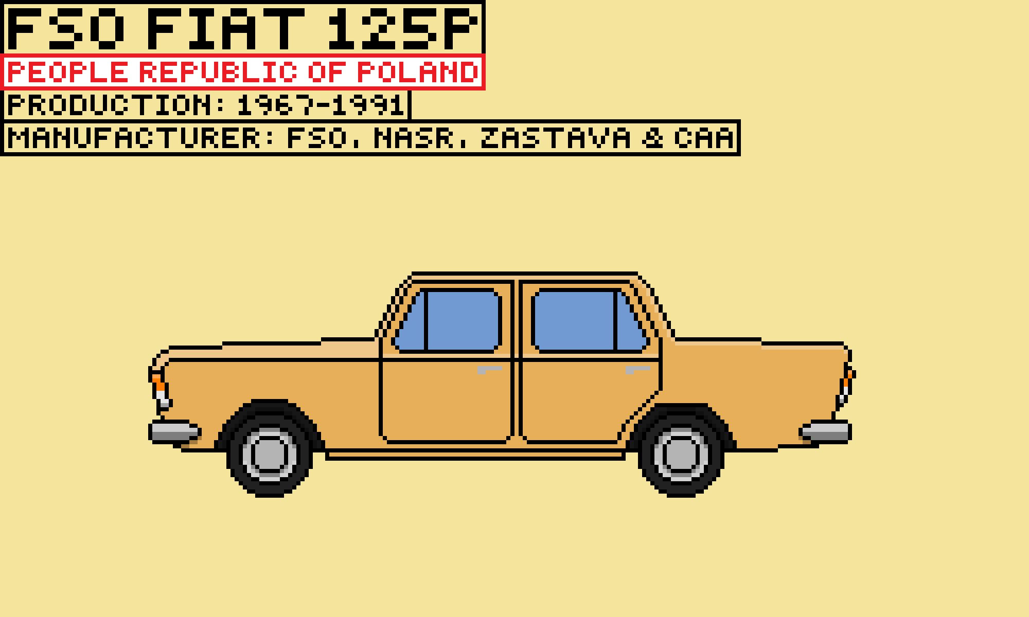 Pixilart - FSO Fiat 125p by Kubsamboll