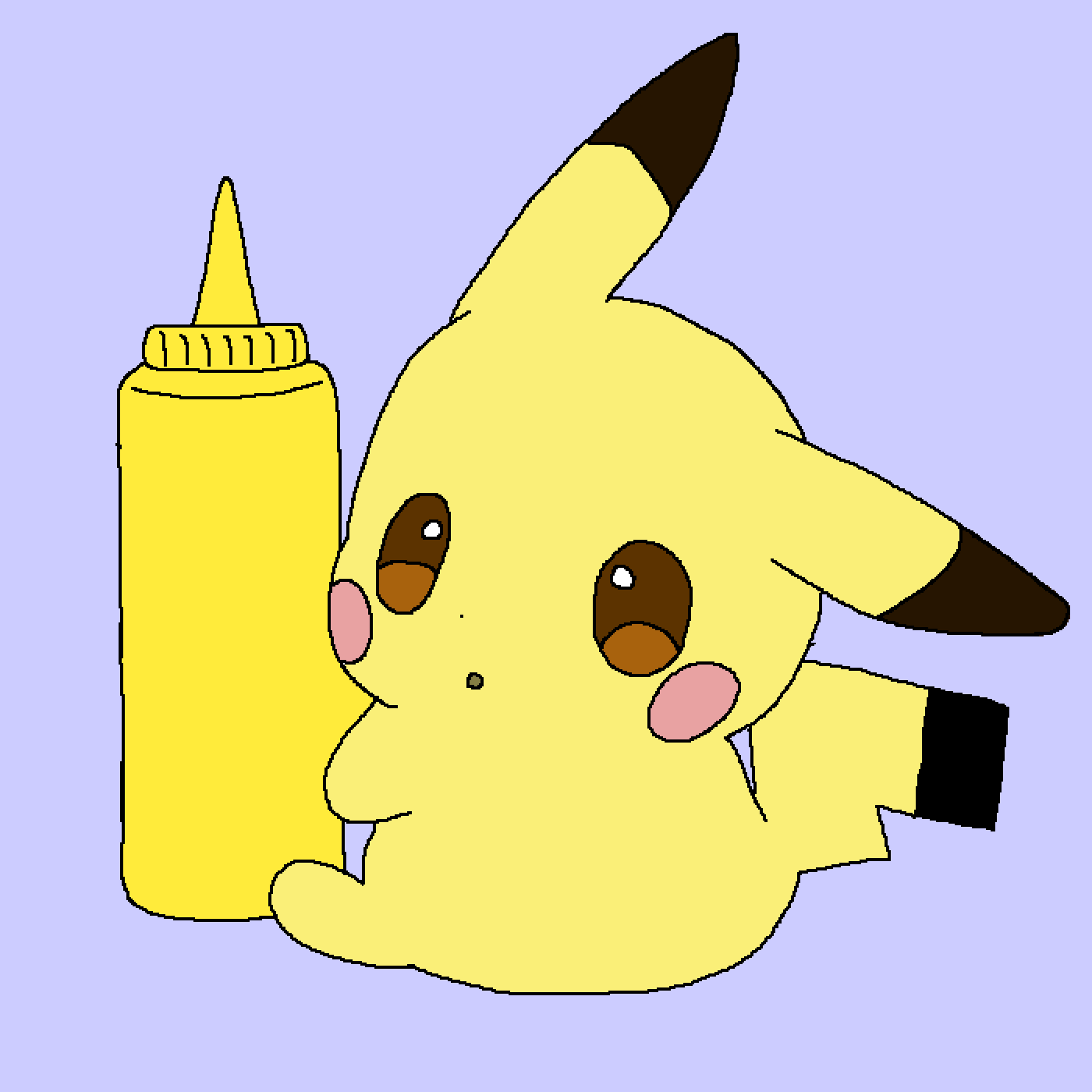Pixilart - Pikachu with Mustard by NOTFLOOFY