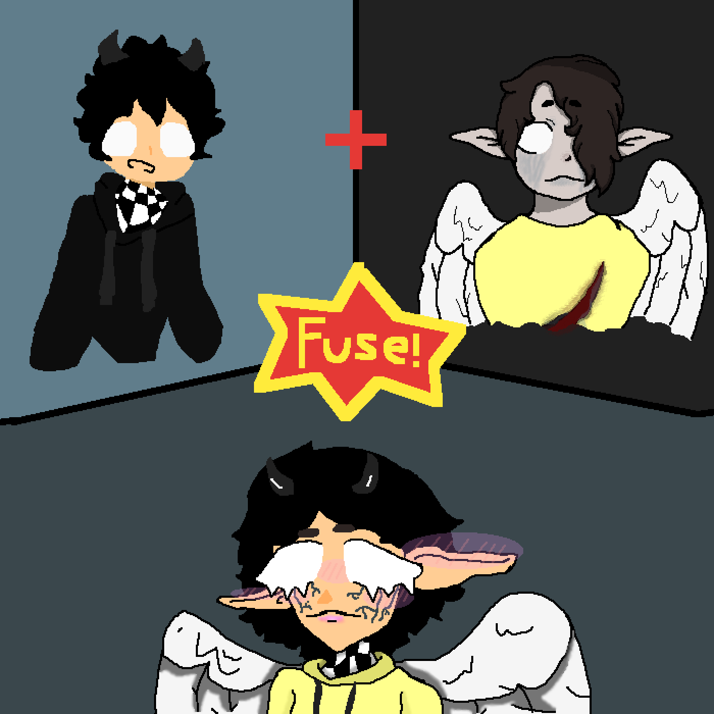 Pixilart - ghostbur and bbh fusion by ChaoticChipsYT