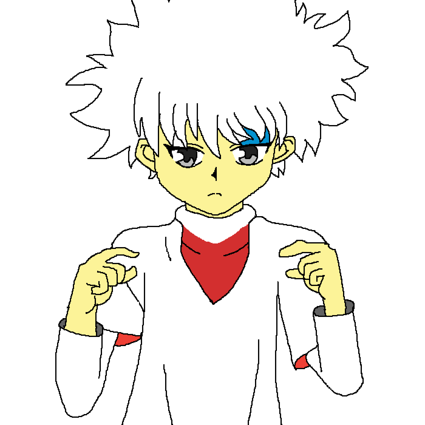Pixilart - Killua base by caleb-two-men