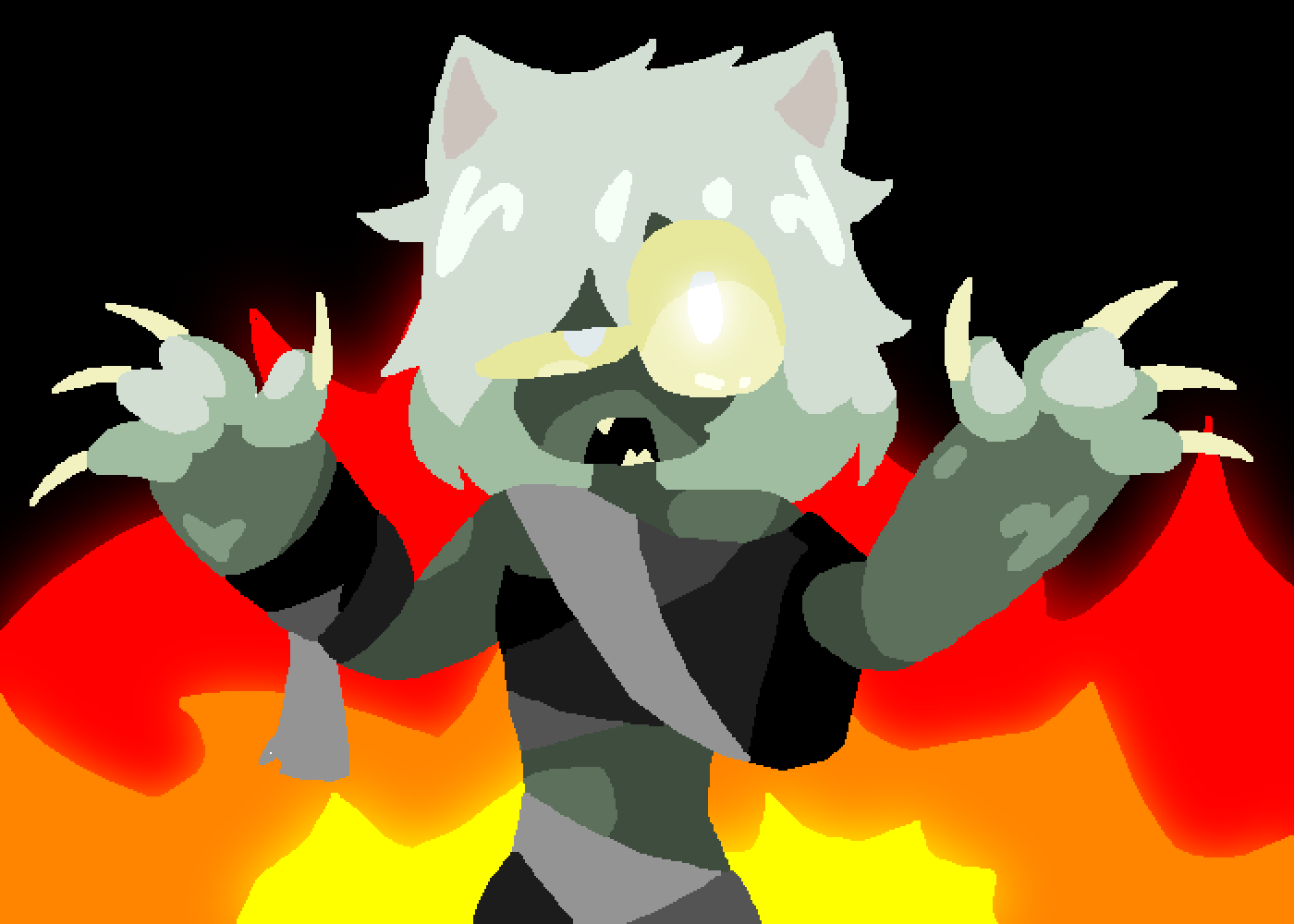 Pixilart - zombie cat girl thingy by deranged