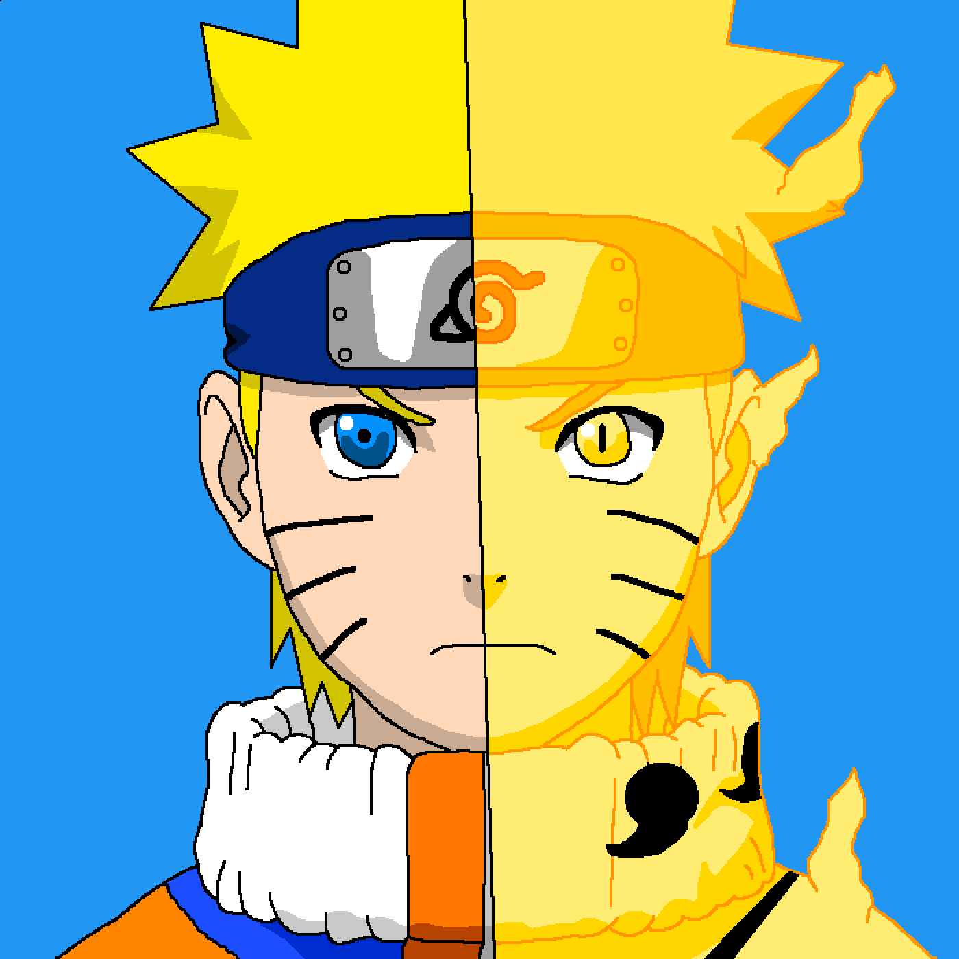 Pixilart - Kid naruto Link mode by swordmenZoro