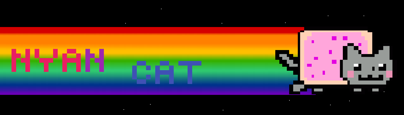 Pixilart - Banner for nyan cat by BIRDSareCUTElol
