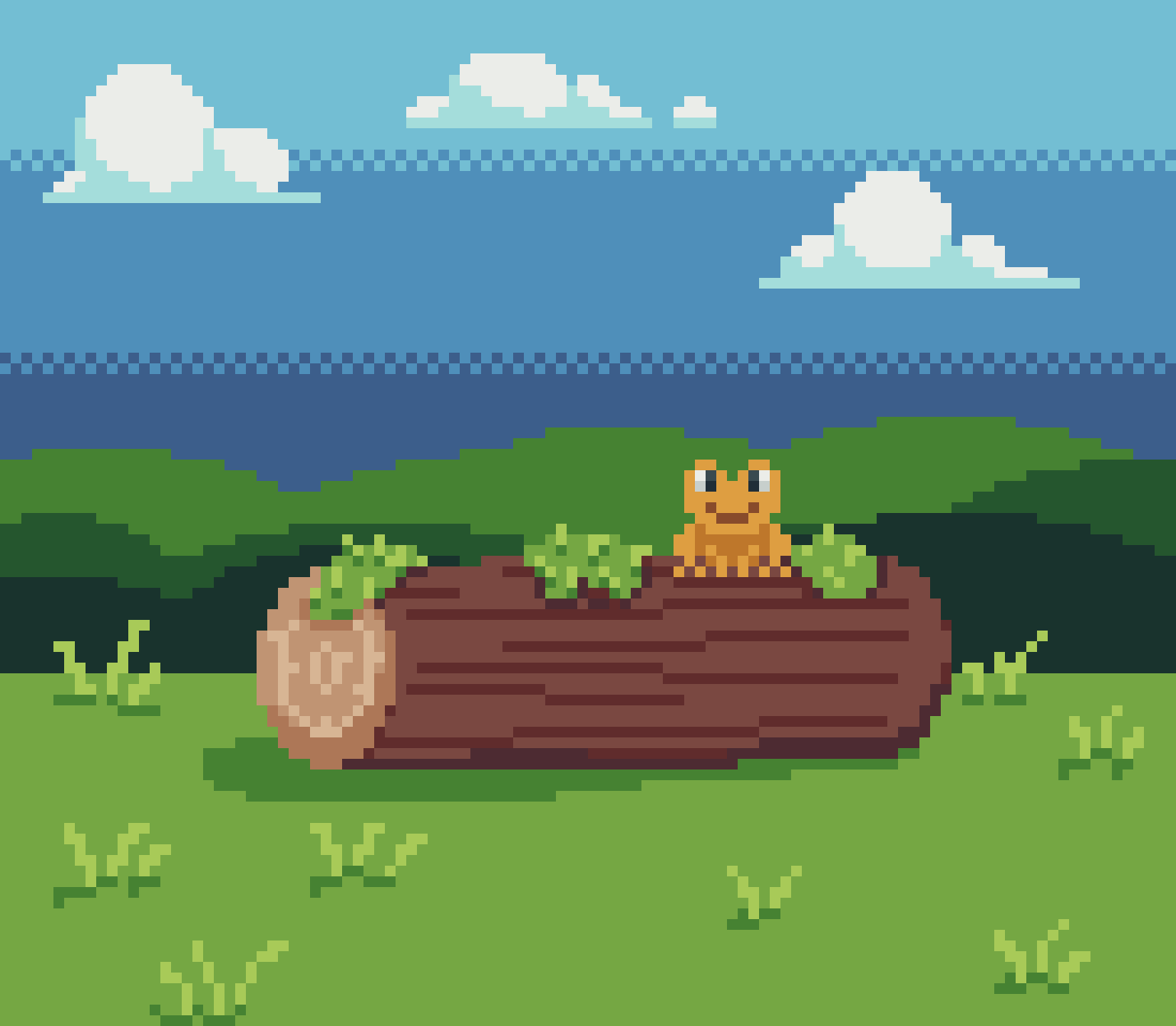 Pixilart - Daily Drawing Challenge -- Mossy Log by CycloneGusts