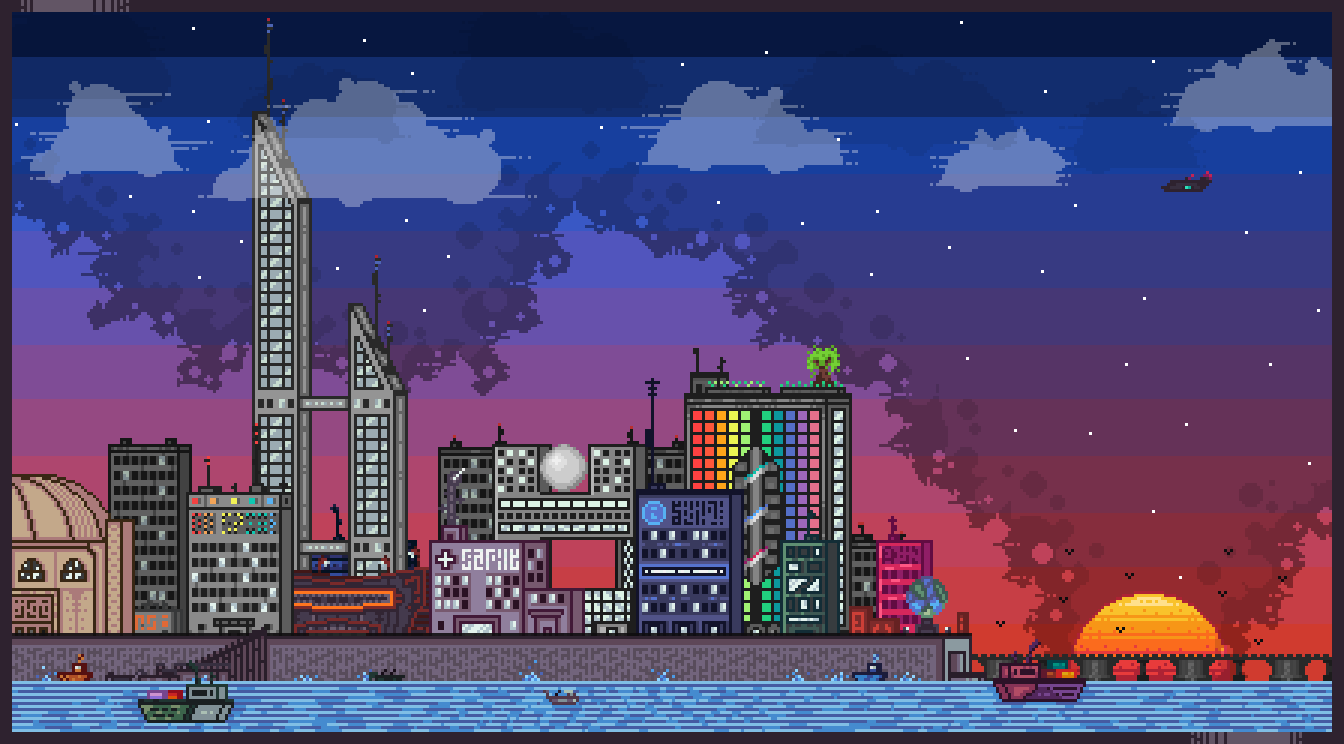 Pixilart - Shiny City by Manulo