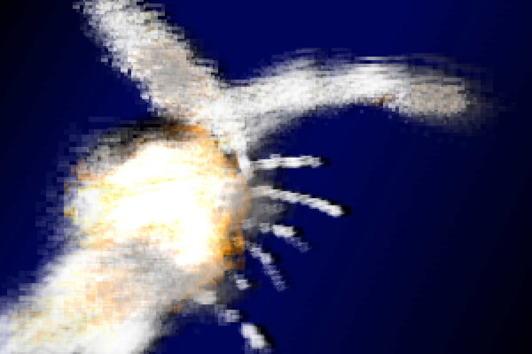 Pixilart - The Challenger Explosion by Zachary-G