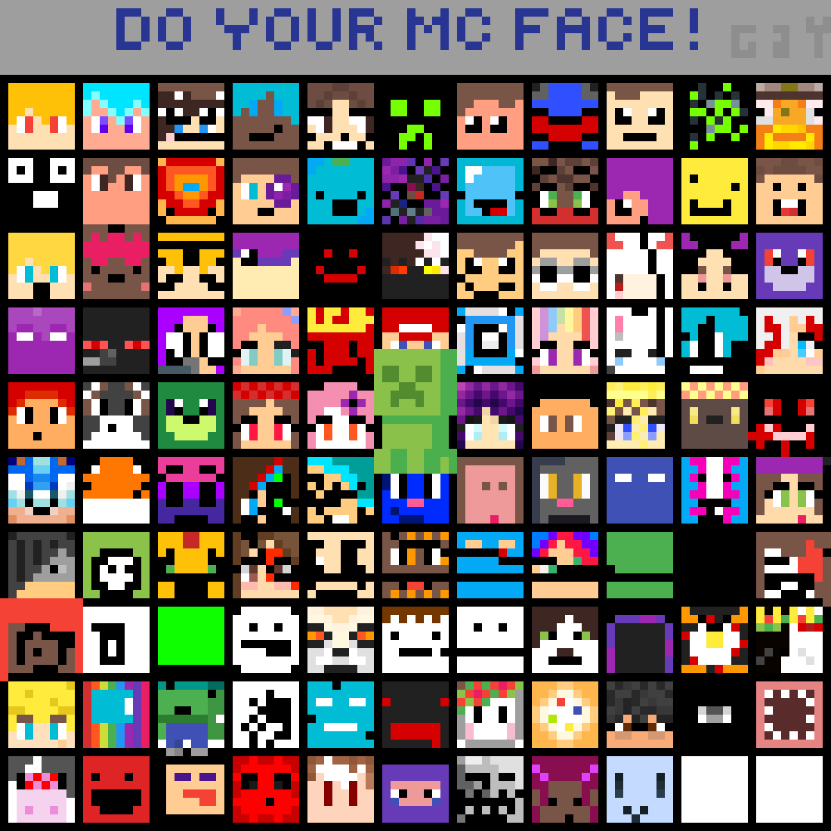 Pixilart - Make your MC face by CalebMarsh