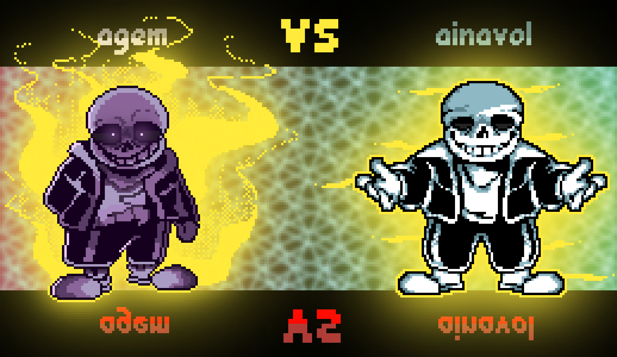 Pixilart - AINAVOL VS AGEM ( collab ) by goldnewofl76