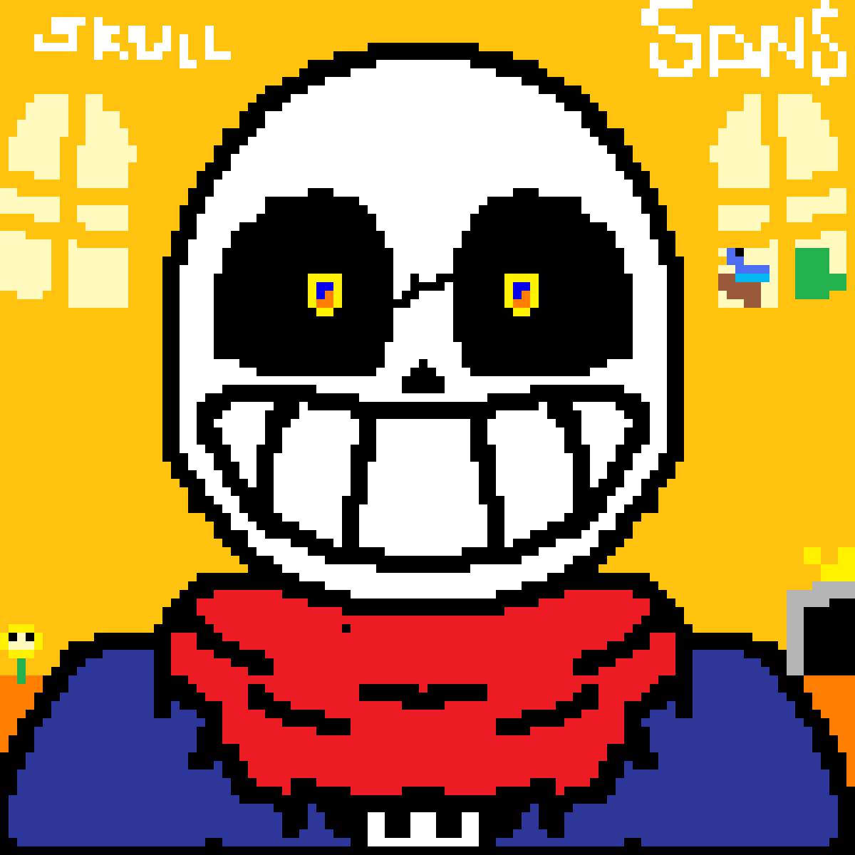 Pixilart - UNDERTALE FANART: SKULL SANS by JIKZ
