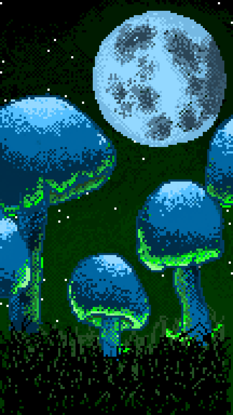 Pixilart - Glowshroom Forest by Digitress