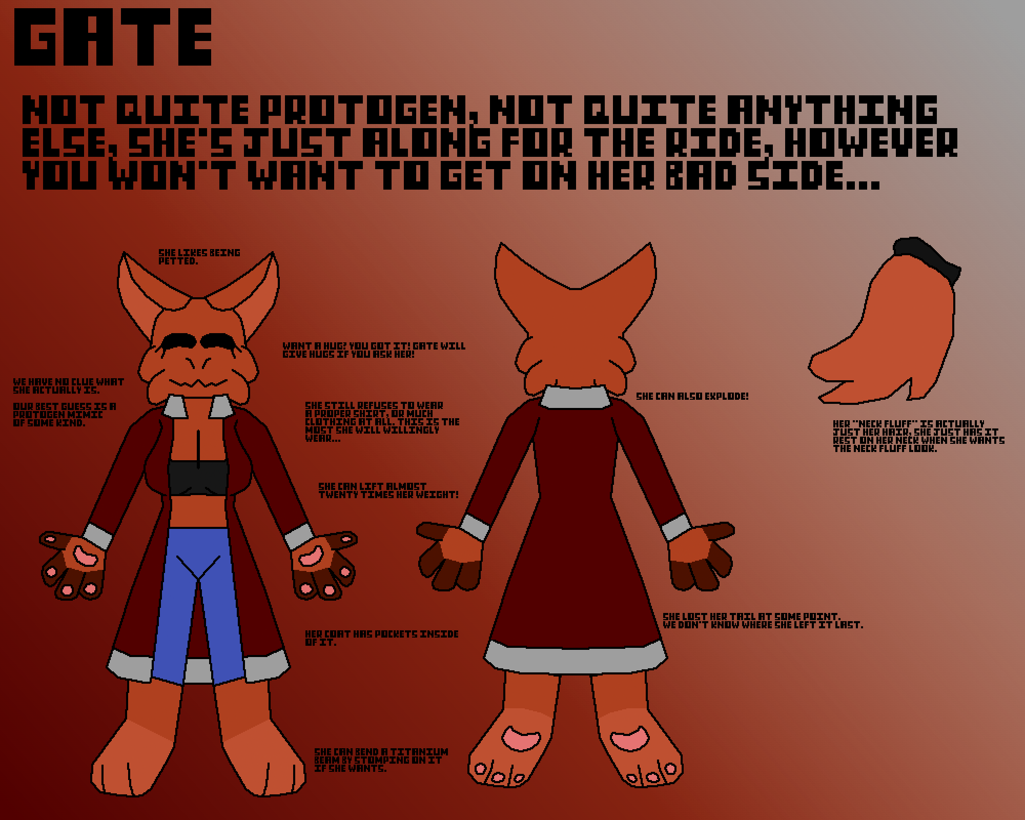 Pixilart - Gate unarmoured reference sheet by A-Red-Fox
