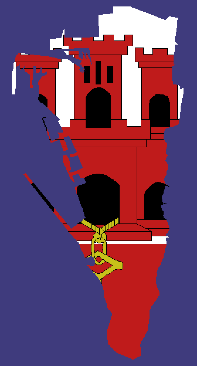 Pixilart - flag map of Gibraltar! by Te-cheeseman320