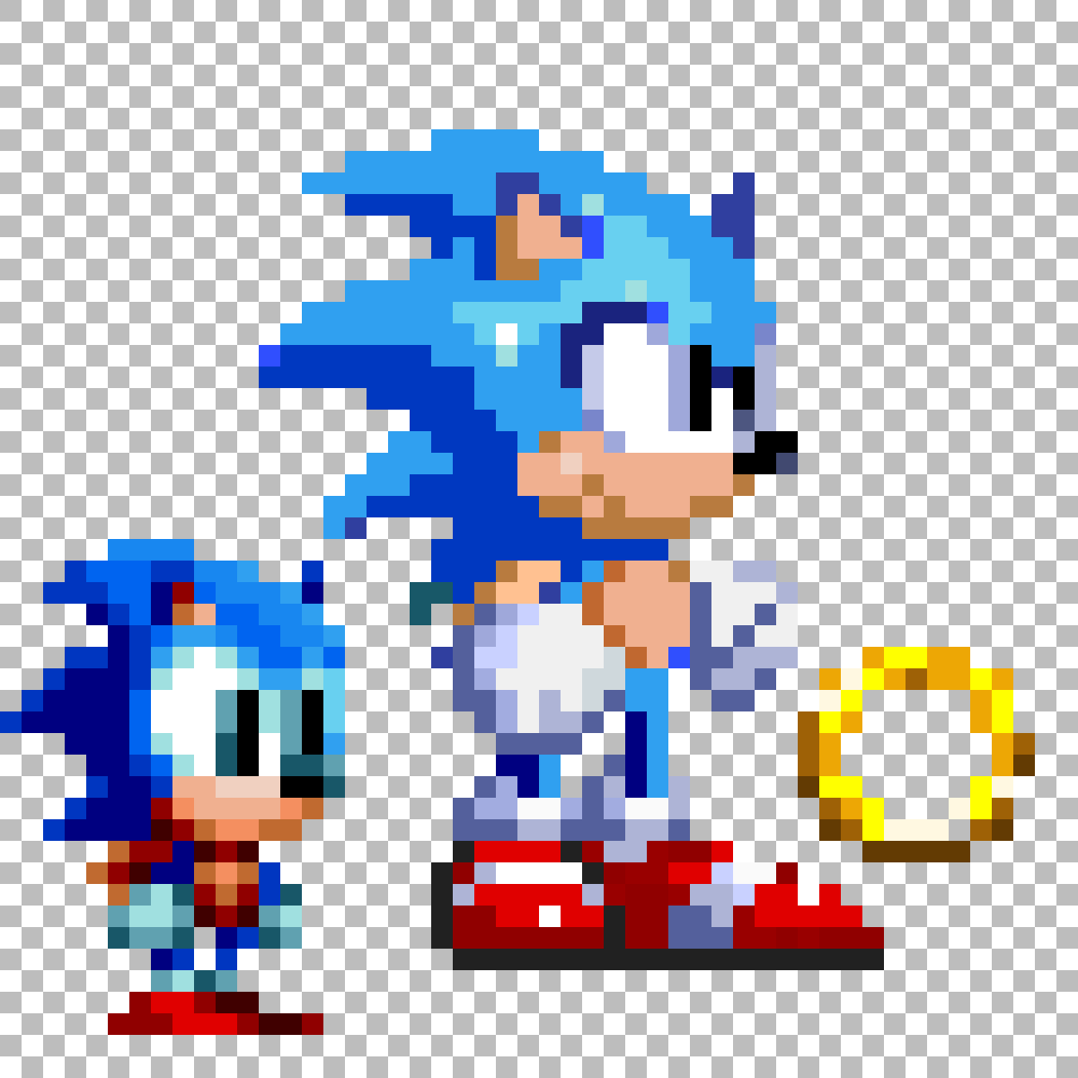 Pixilart - Sonic 3 Sonic Sprite mania redraw by MrGreenDragon