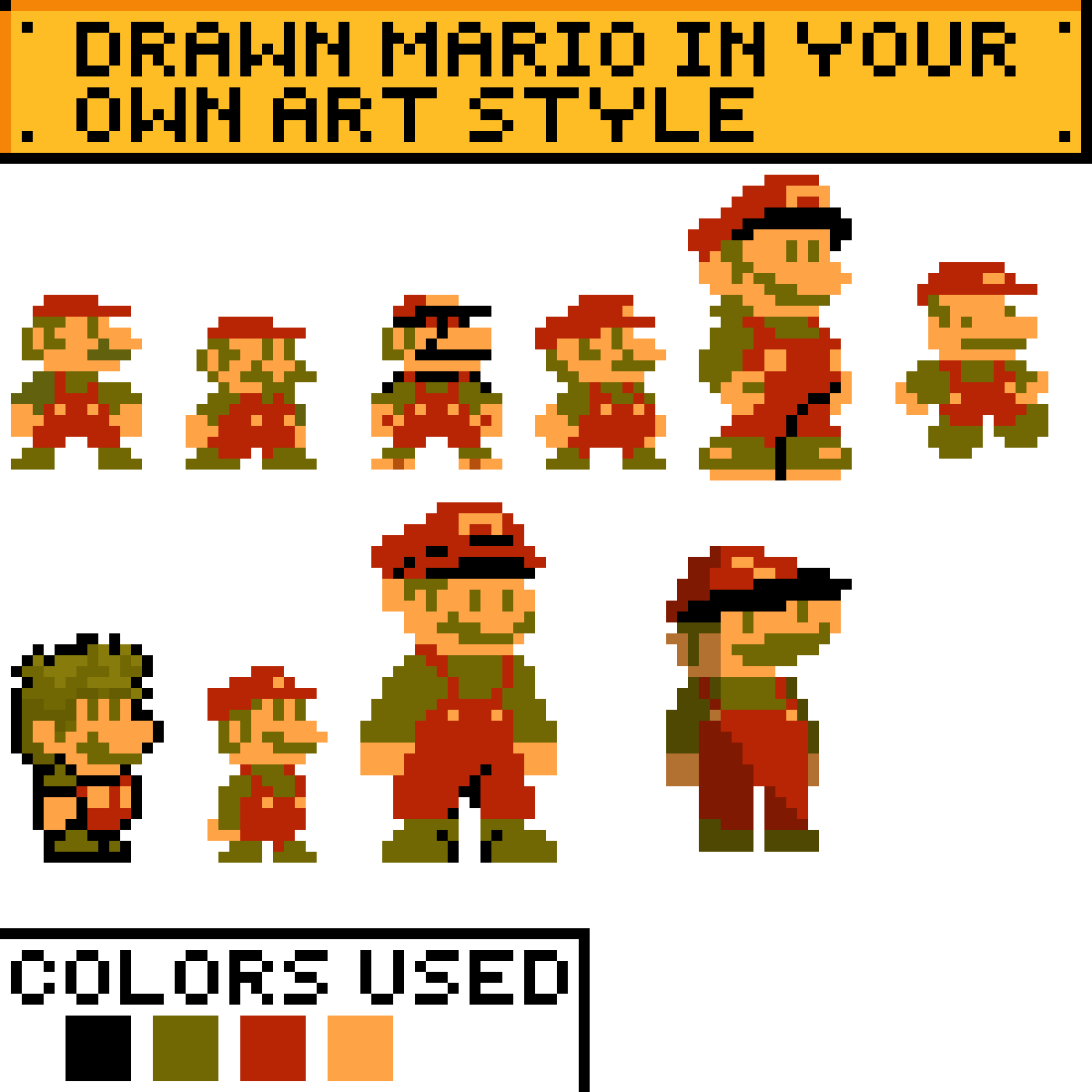 Pixilart - mario a by StickOfficial