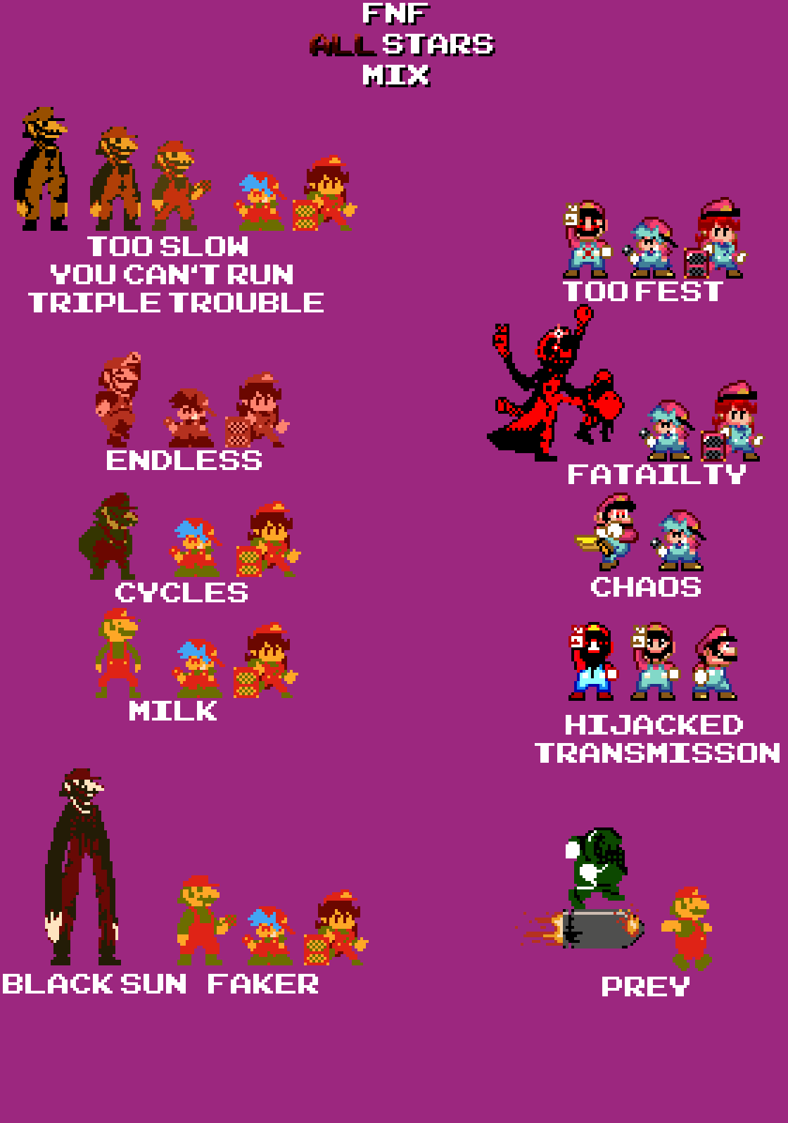 Pixilart - FNF All Stars Mix W.I.P 5 by HogmanGalaxyAlt