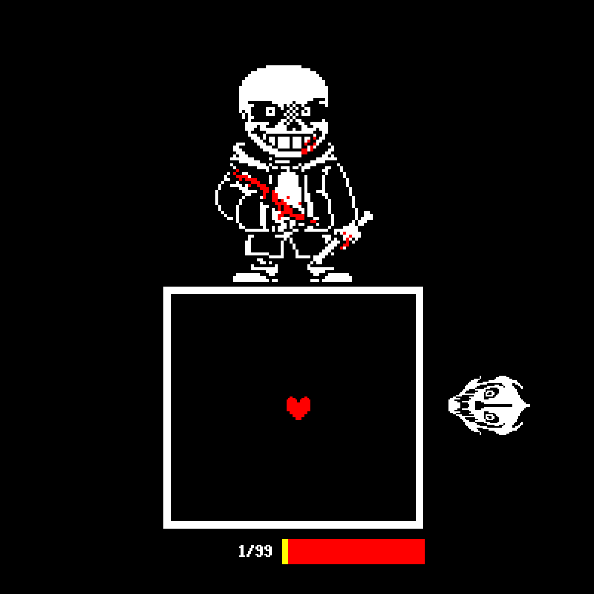 Pixilart - Phase 2 + Gaster Blaster by PixelMixels