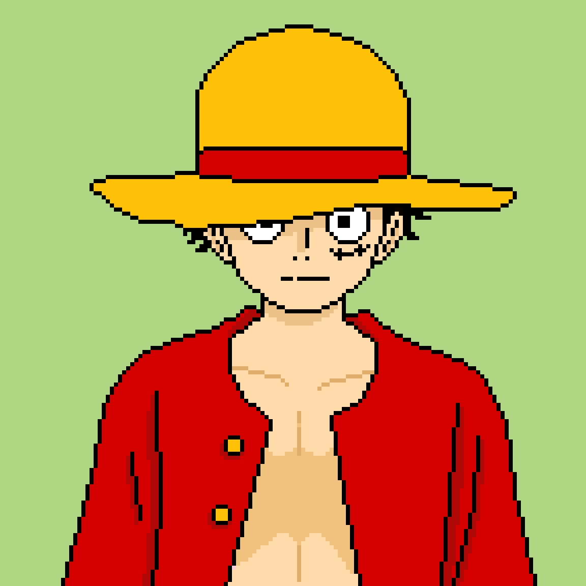 Pixilart - Monkey D Luffy by Dusty-Bun-is-me