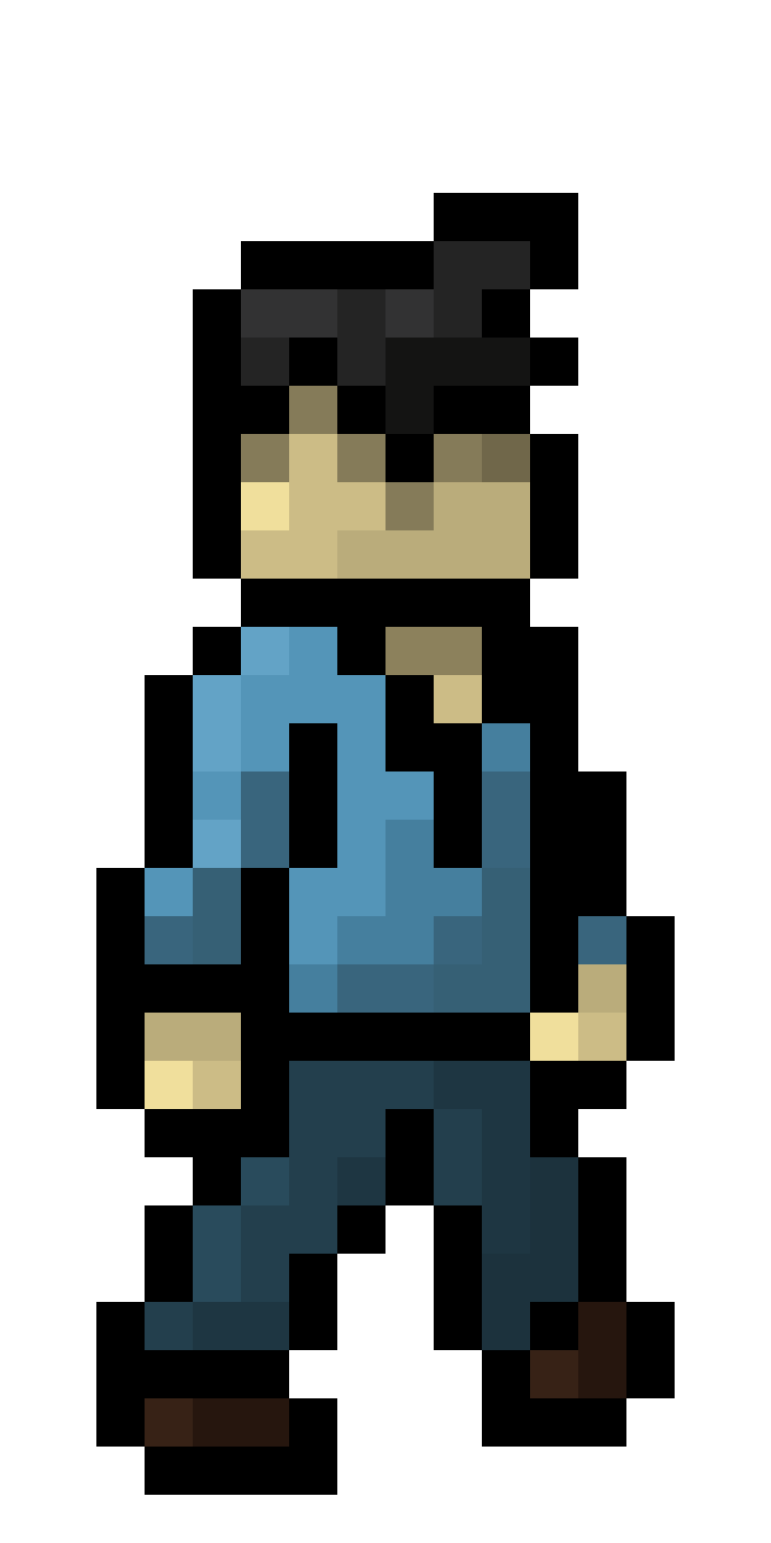 Pixilart - 16 x 32 pixel character walk by IheartPigs
