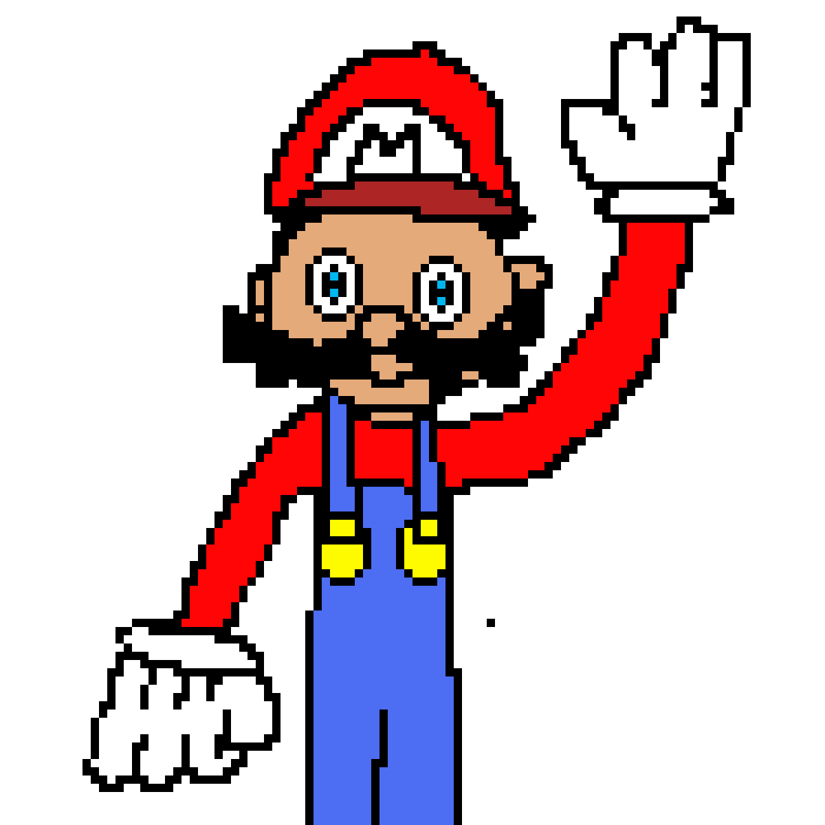 Pixilart - Mario Waving by PizzaTowerlover