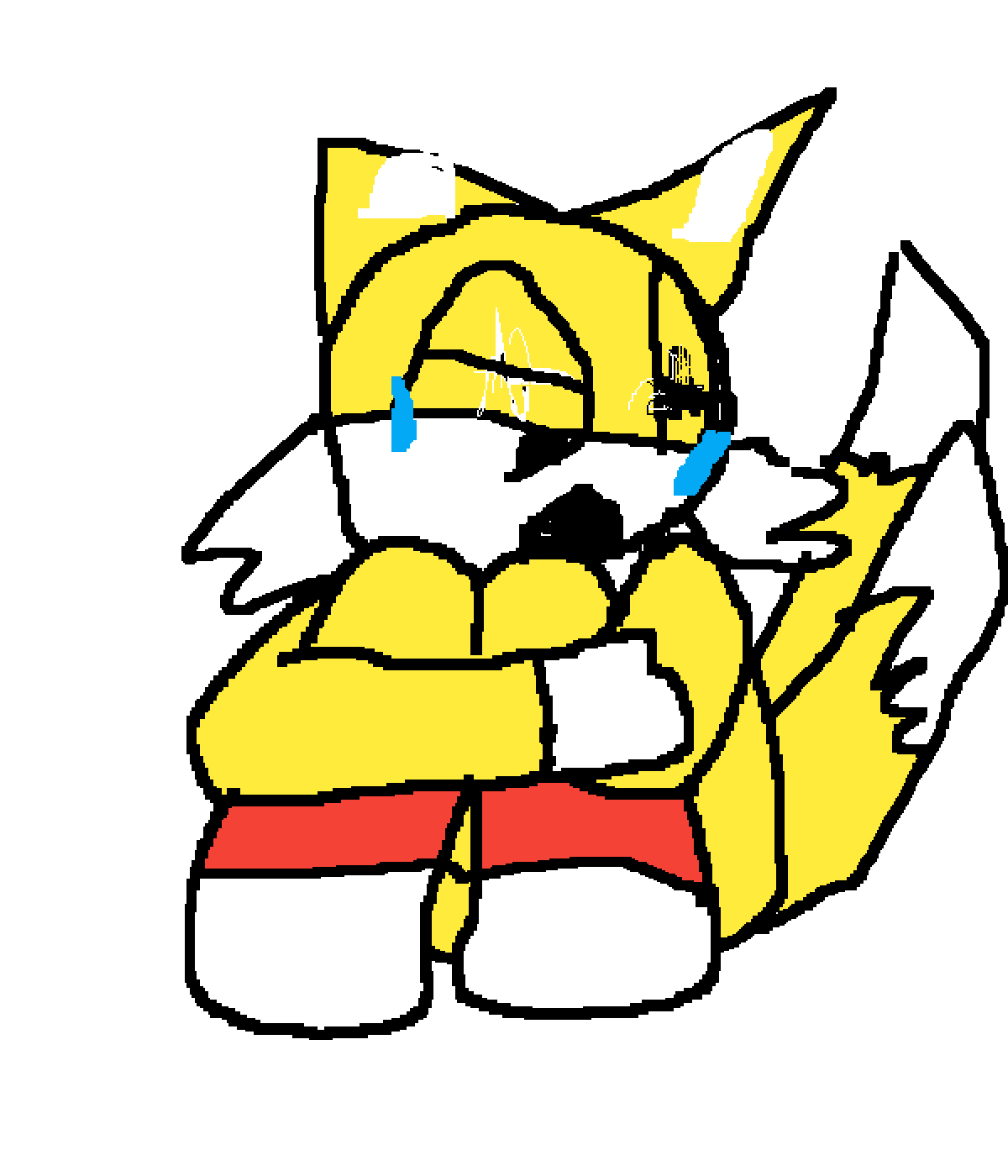 Pixilart - Curled Up Tails Sad😭 by ChaosSoda-Tails