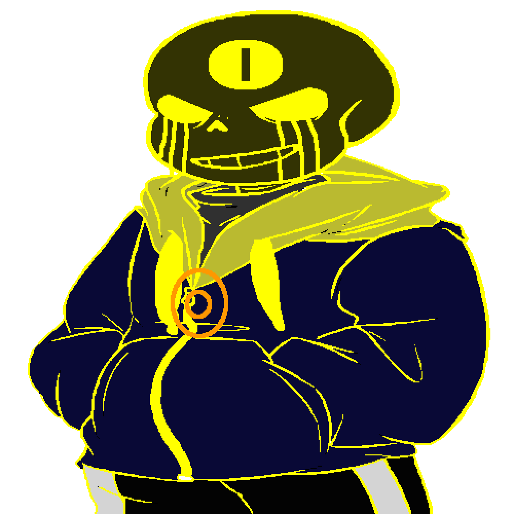 Pixilart - golden awoken sans by Team-mallow