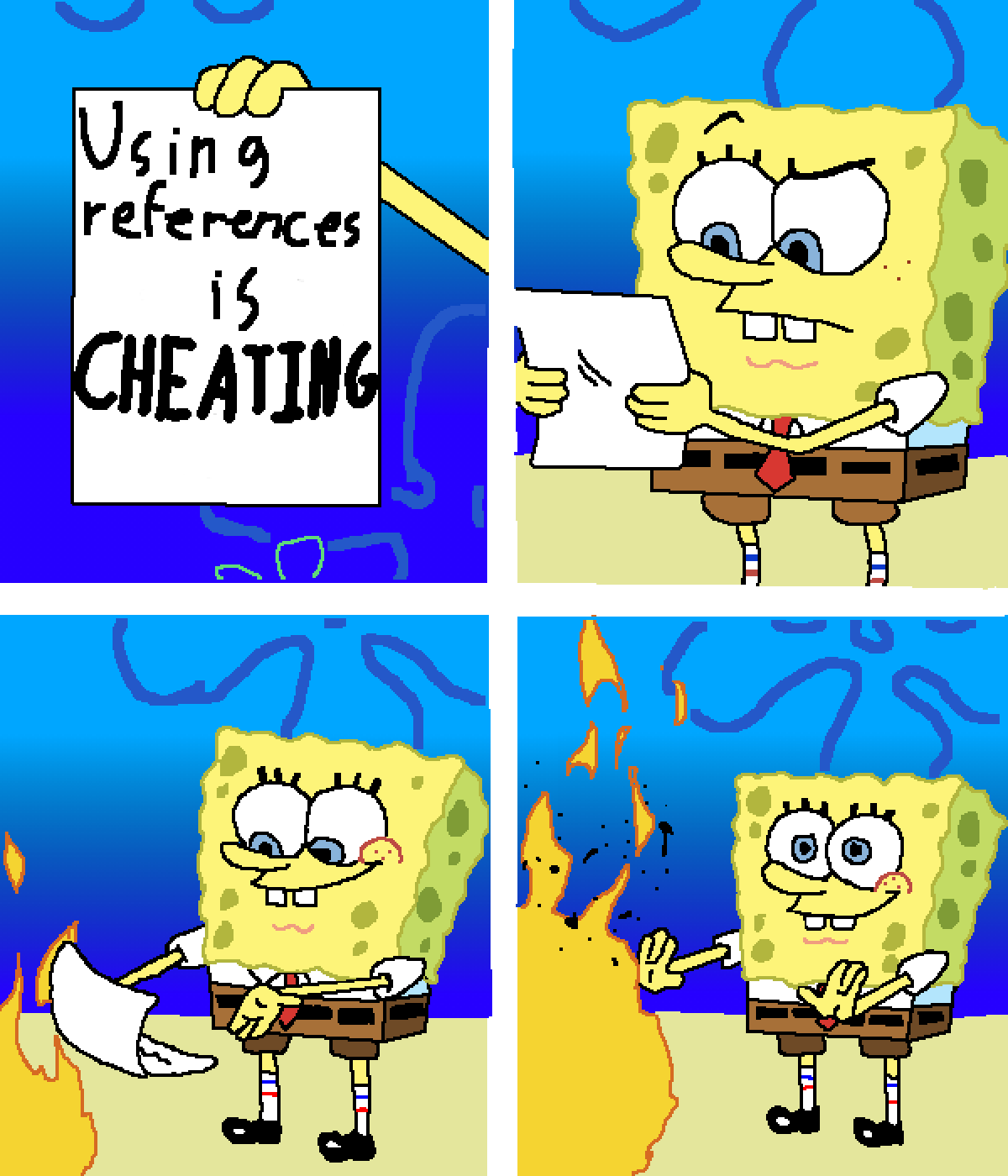 Pixilart - SpongeBob White paper by Bit-Kohi