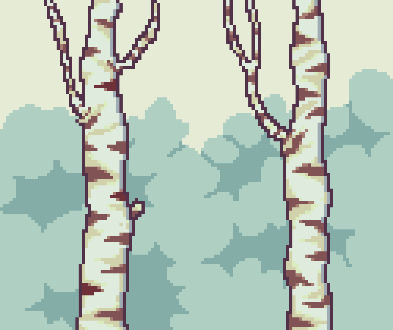 Pixilart - Birtch trees by Simsam