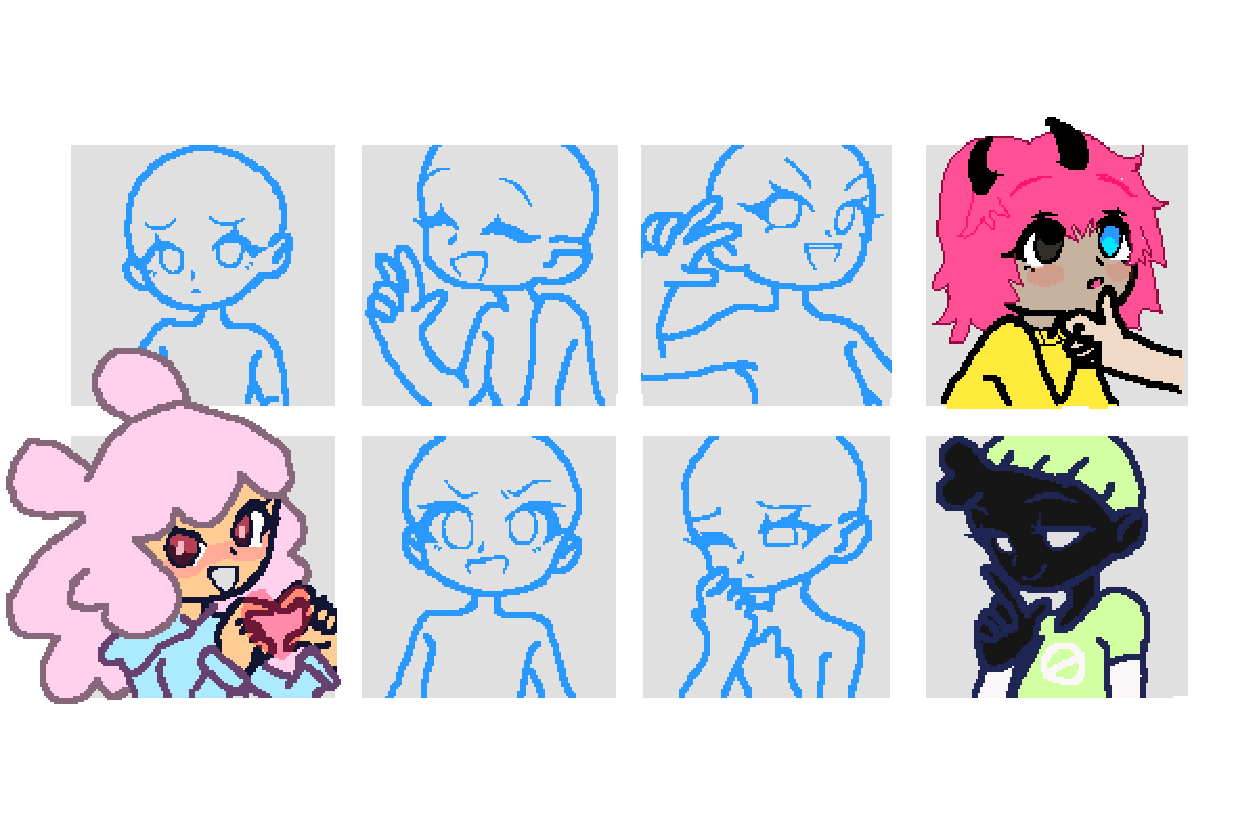 Pixilart - Emotions base by Toppitiy