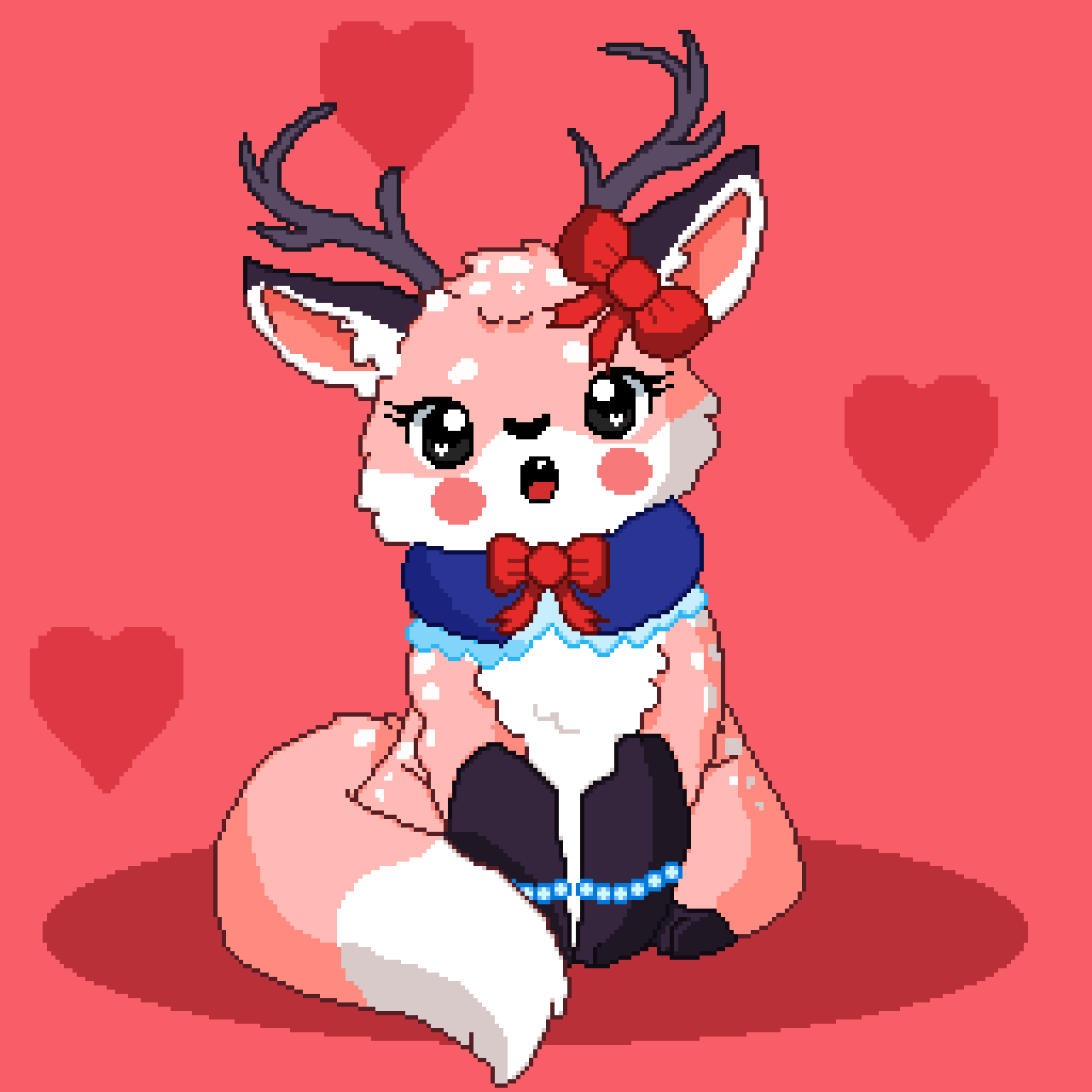 Pixilart - Pink Deerfox outfit by the-tunder